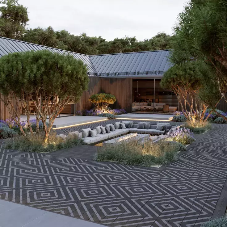 MDML196R Linear Burnt Cedar